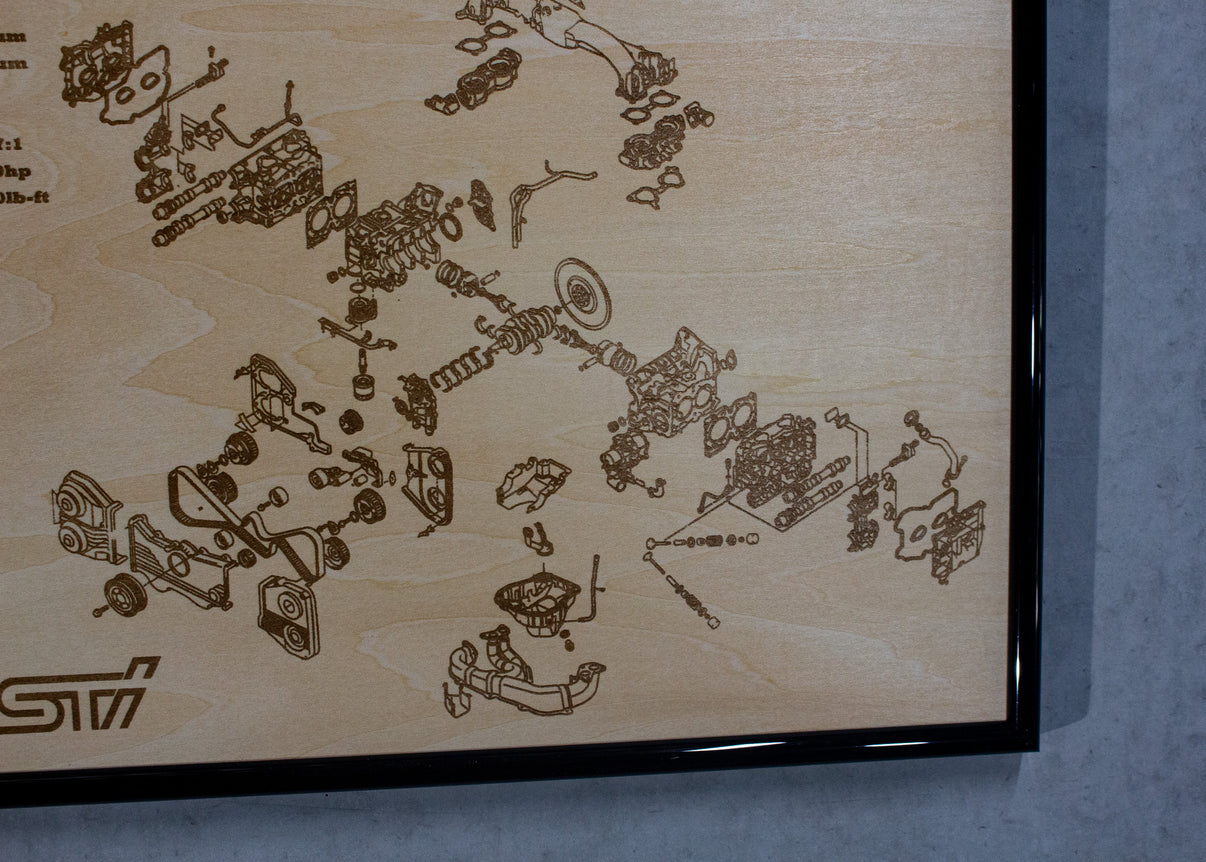 Subaru EJ257 2.5L Exploded View Poster – EngineMaps
