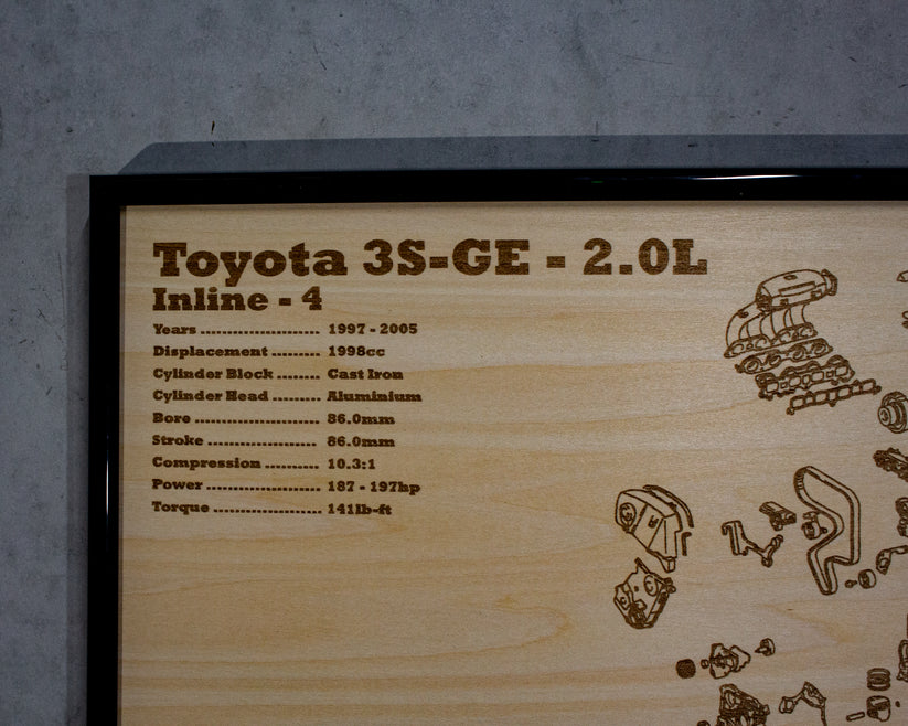 Toyota 3S-GE 2.0L [4th Gen] Exploded View Poster – EngineMaps