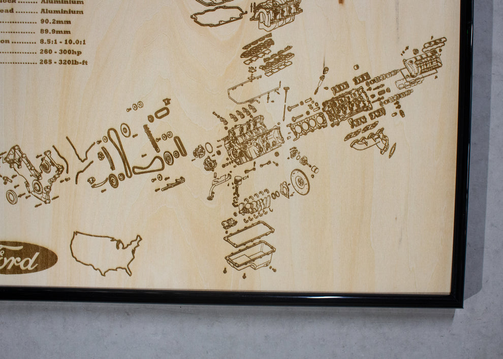Ford Modular 4v 4.6L [Naturally Aspirated] exploded view poster ...