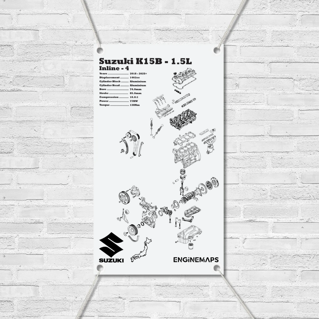 Suzuki K15B 1.5L Exploded View Banner – EngineMaps