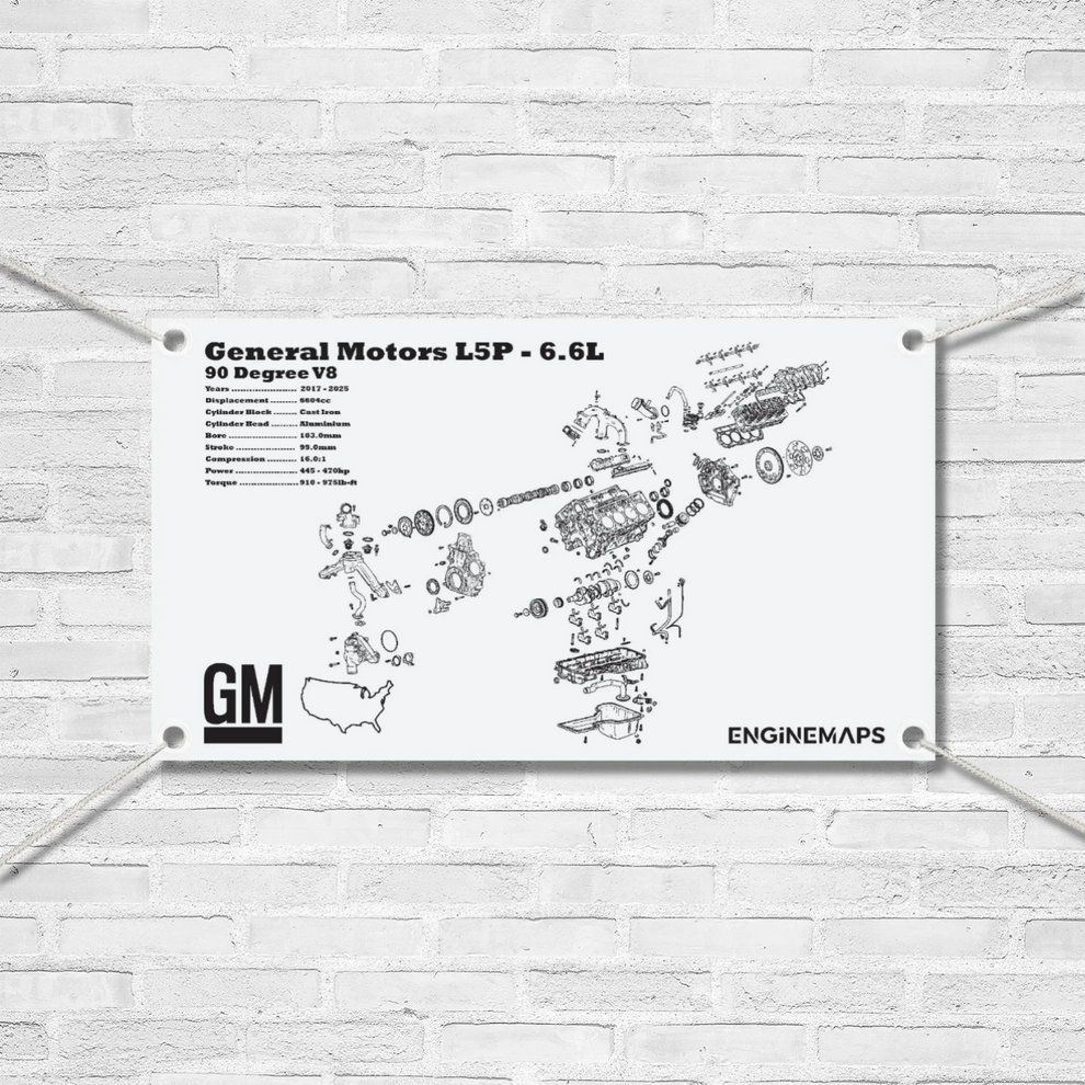 General Motors L5P 6.6L Exploded View Banner – EngineMaps