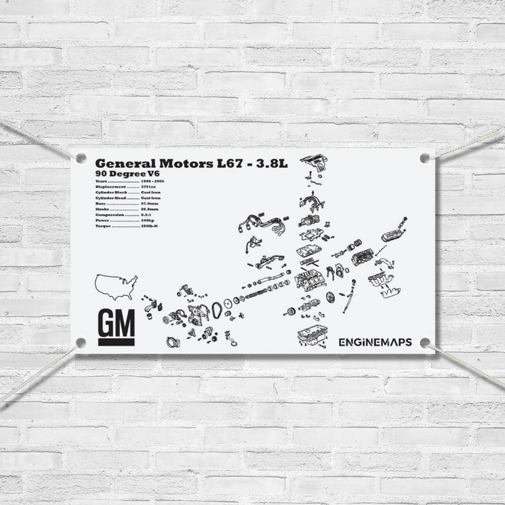 General Motors L67 Series II 3.8L Exploded View Banner – EngineMaps