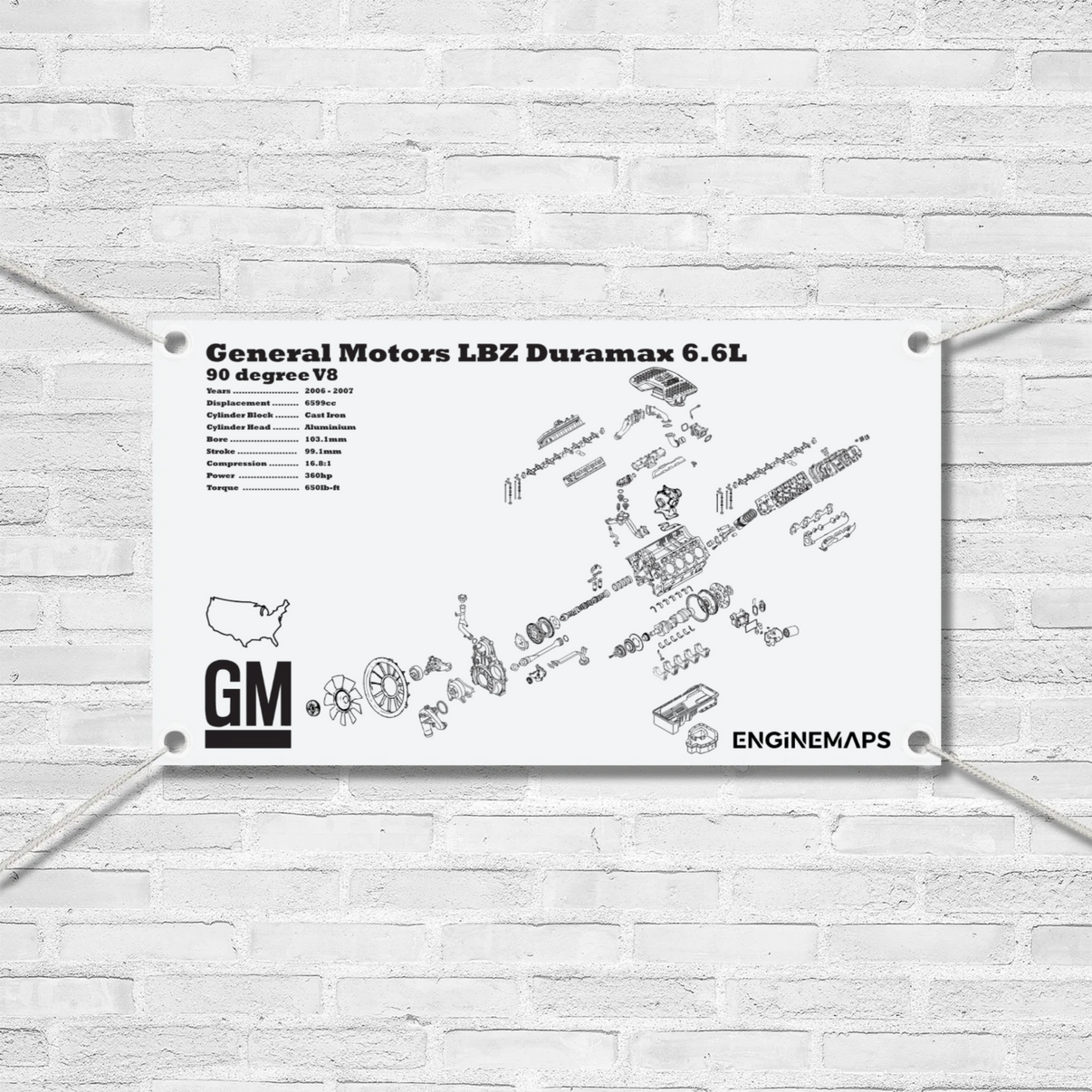 General Motors Duramax LBZ 6.6L Exploded View Banner – EngineMaps