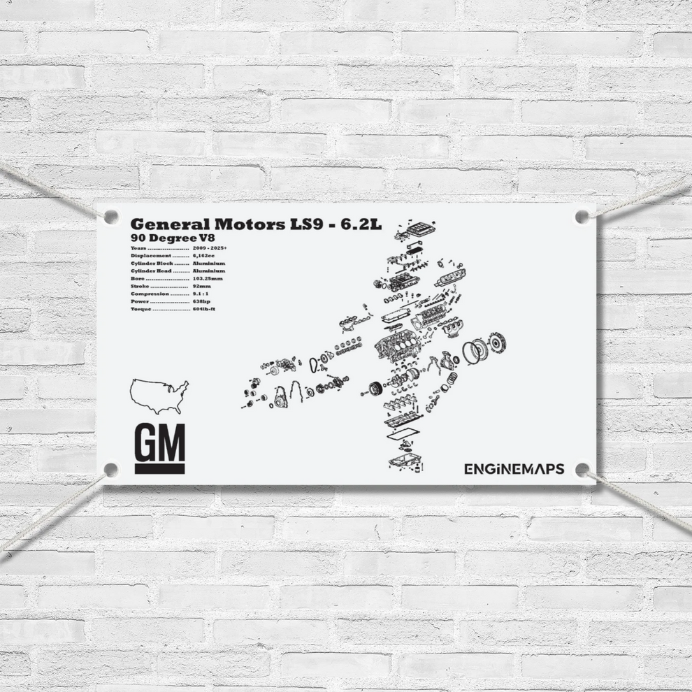 General Motors LS9 6.2L Exploded View Banner – EngineMaps