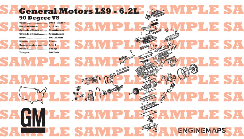 General Motors LS9 6.2L Exploded View Banner – EngineMaps