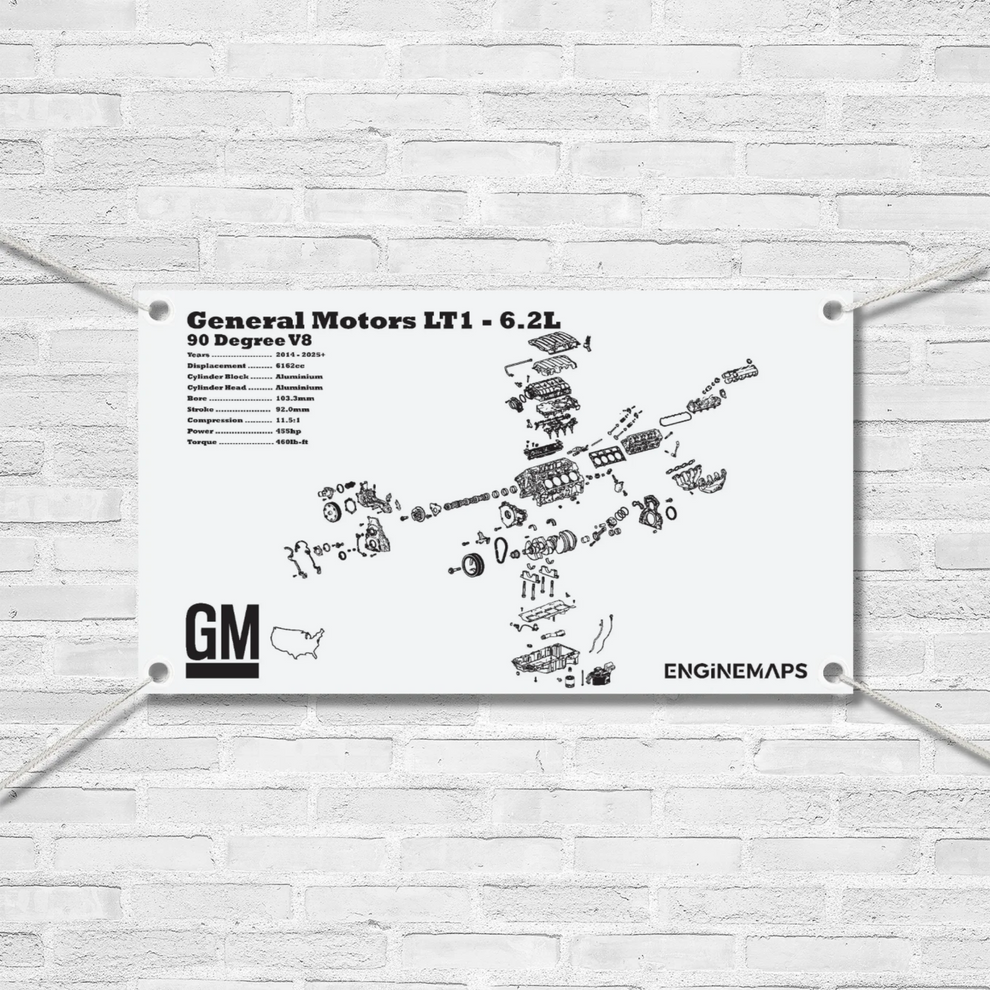 General Motors LT1 [Wet Sump] 6.2L Exploded View Banner – EngineMaps