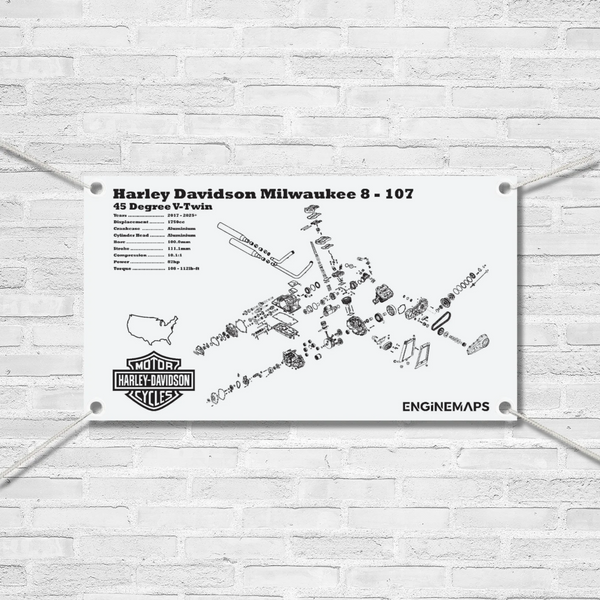 Harley Davidson Milwaukee 8 - 107 Exploded View Banner – EngineMaps