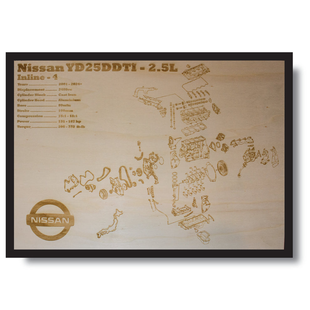 Nissan YD25DDTI 2.5L Exploded View Poster – EngineMaps