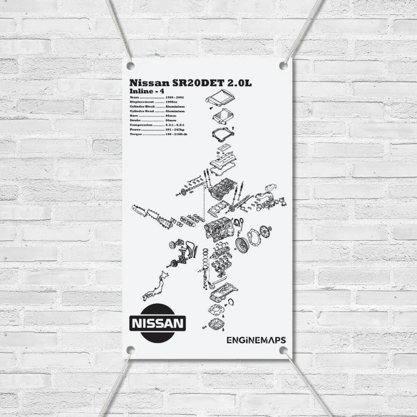 Nissan SR20DET [PRE VCT] [Pulsar intake] 2.0L Exploded View Banner ...