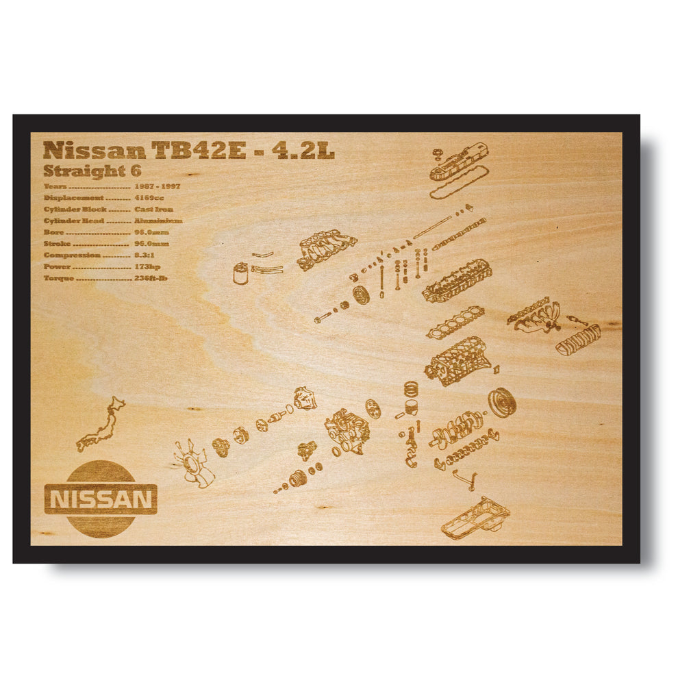 Nissan TB42E 4.2L Exploded view Poster – EngineMaps