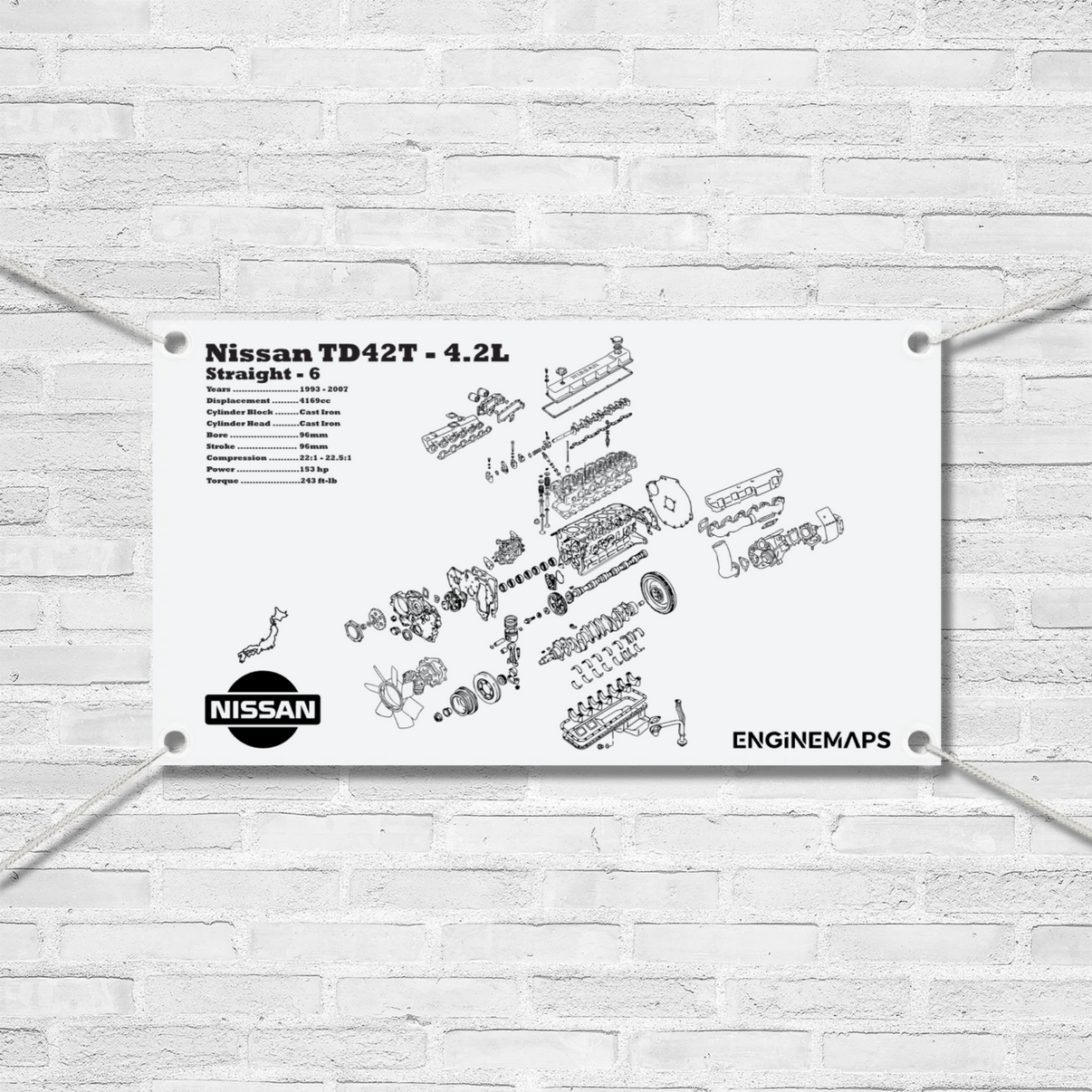 Nissan TD42T 4.2L Exploded View Banner – EngineMaps