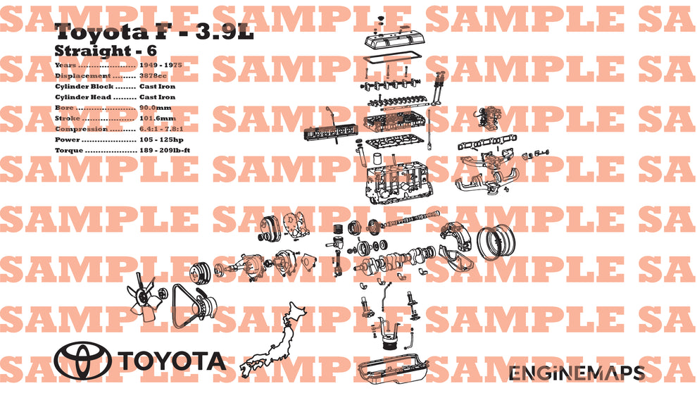 Toyota F 3.9L Exploded View Banner – EngineMaps