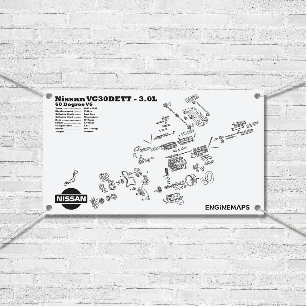 Nissan VG30DETT 3.0L Exploded View Banner – EngineMaps