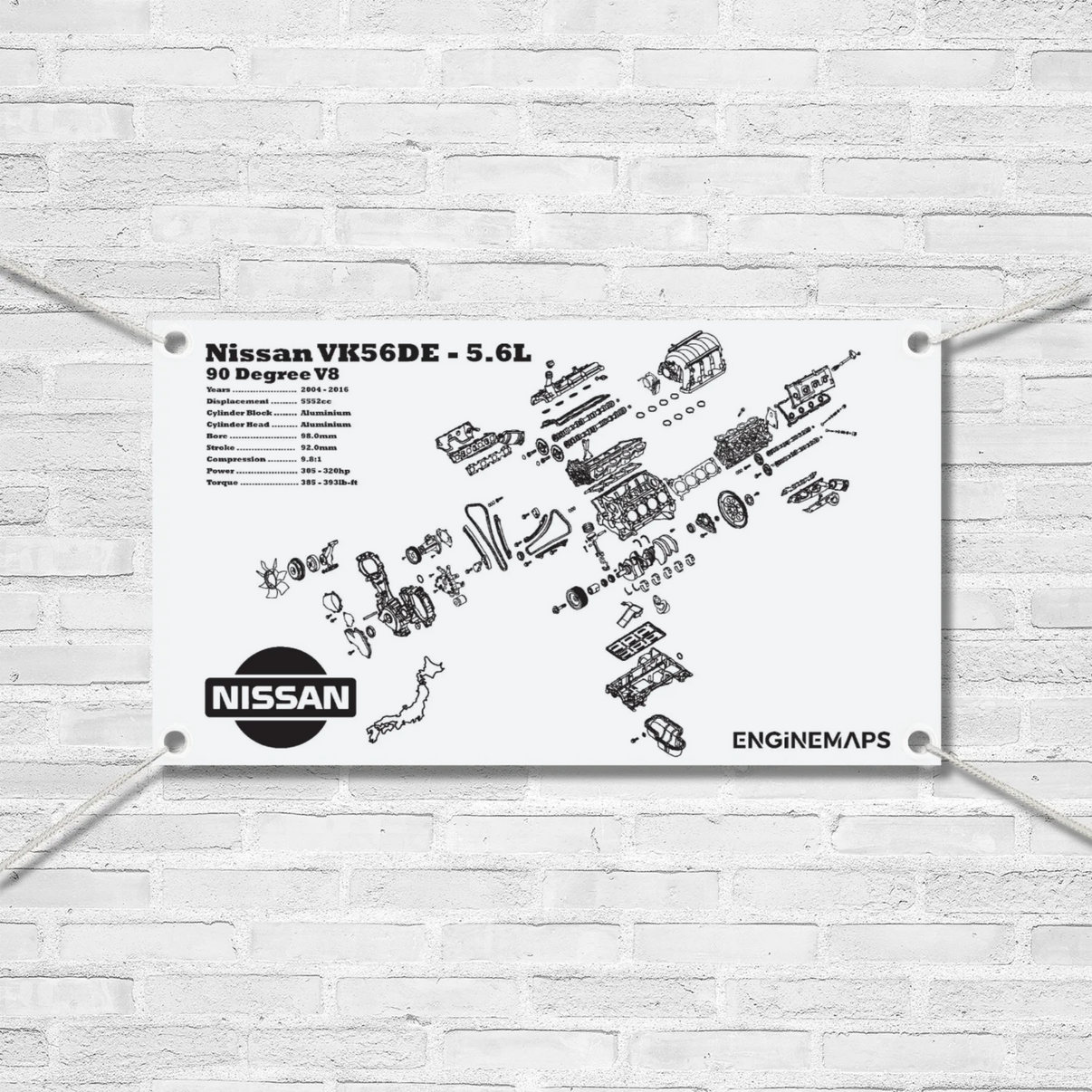 Nissan VK56DE [NON VCT] 5.6L Exploded View Banner – EngineMaps
