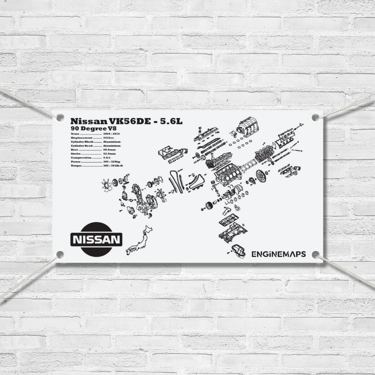 Nissan VK56DE [WITH VCT] 5.6L Exploded View Banner – EngineMaps