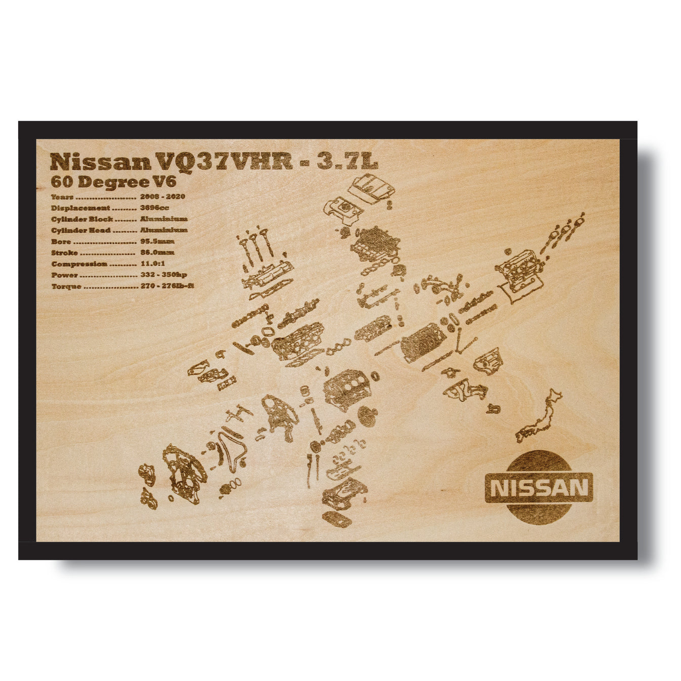 Nissan VQ37VHR 3.7L Engine Exploded View Poster – EngineMaps
