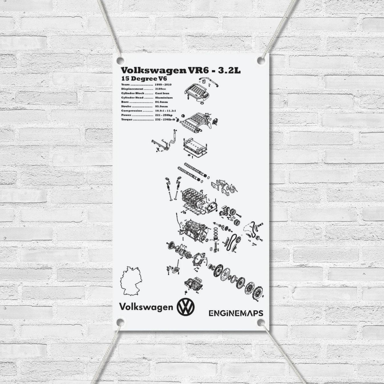 Volkswagen VR6 24 valve 3.2L Exploded View Banner – EngineMaps