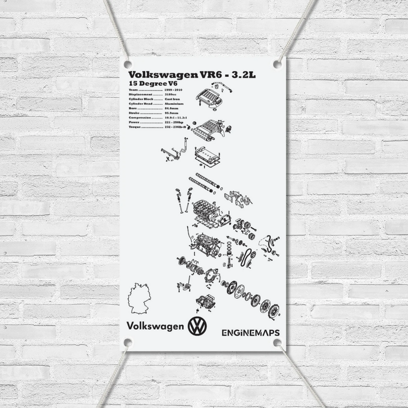 Volkswagen VR6 24 valve 3.2L Exploded View Banner – EngineMaps